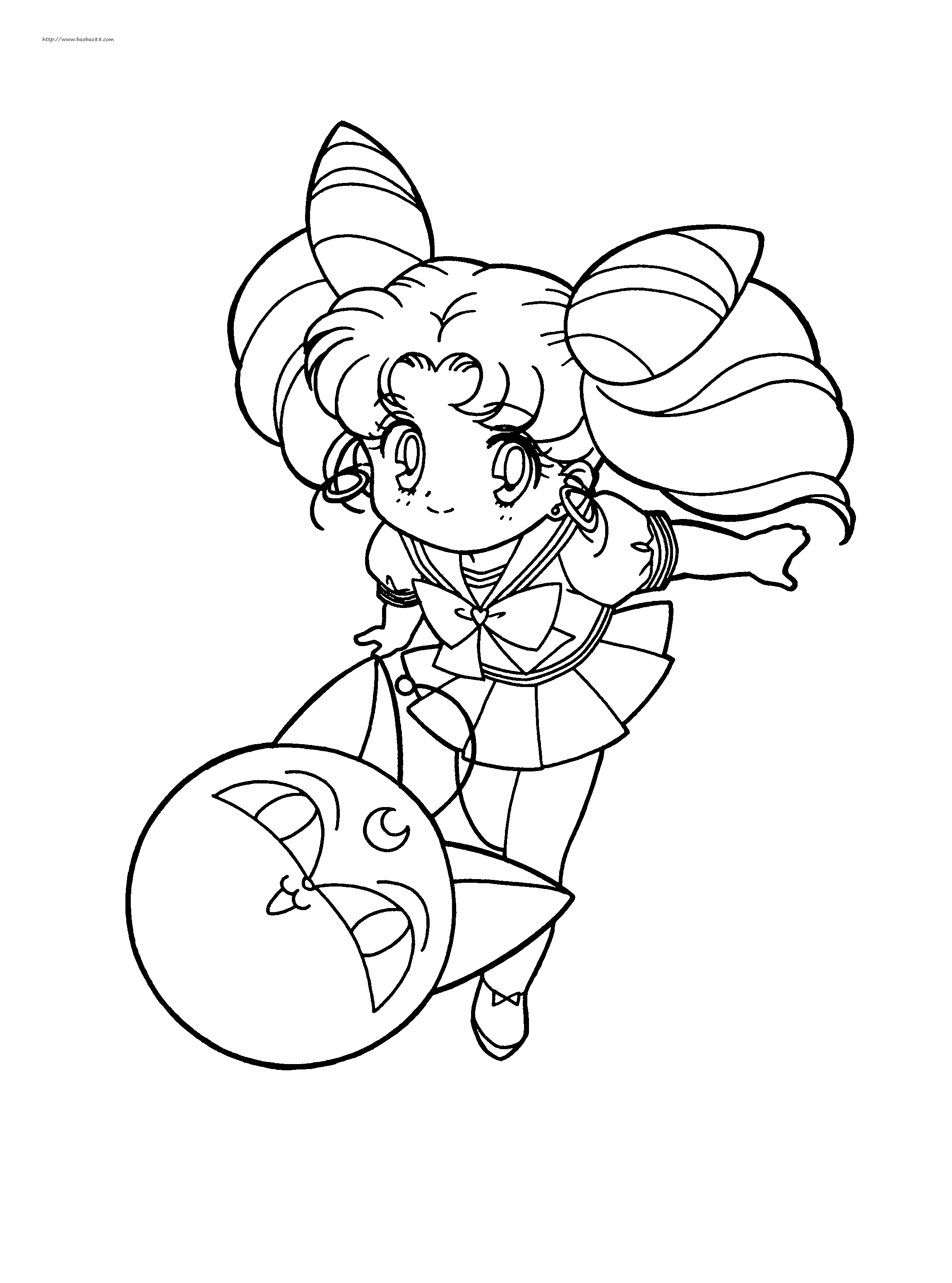 Sailor Chibi Moon Coloring Pages Sketch Coloring Page